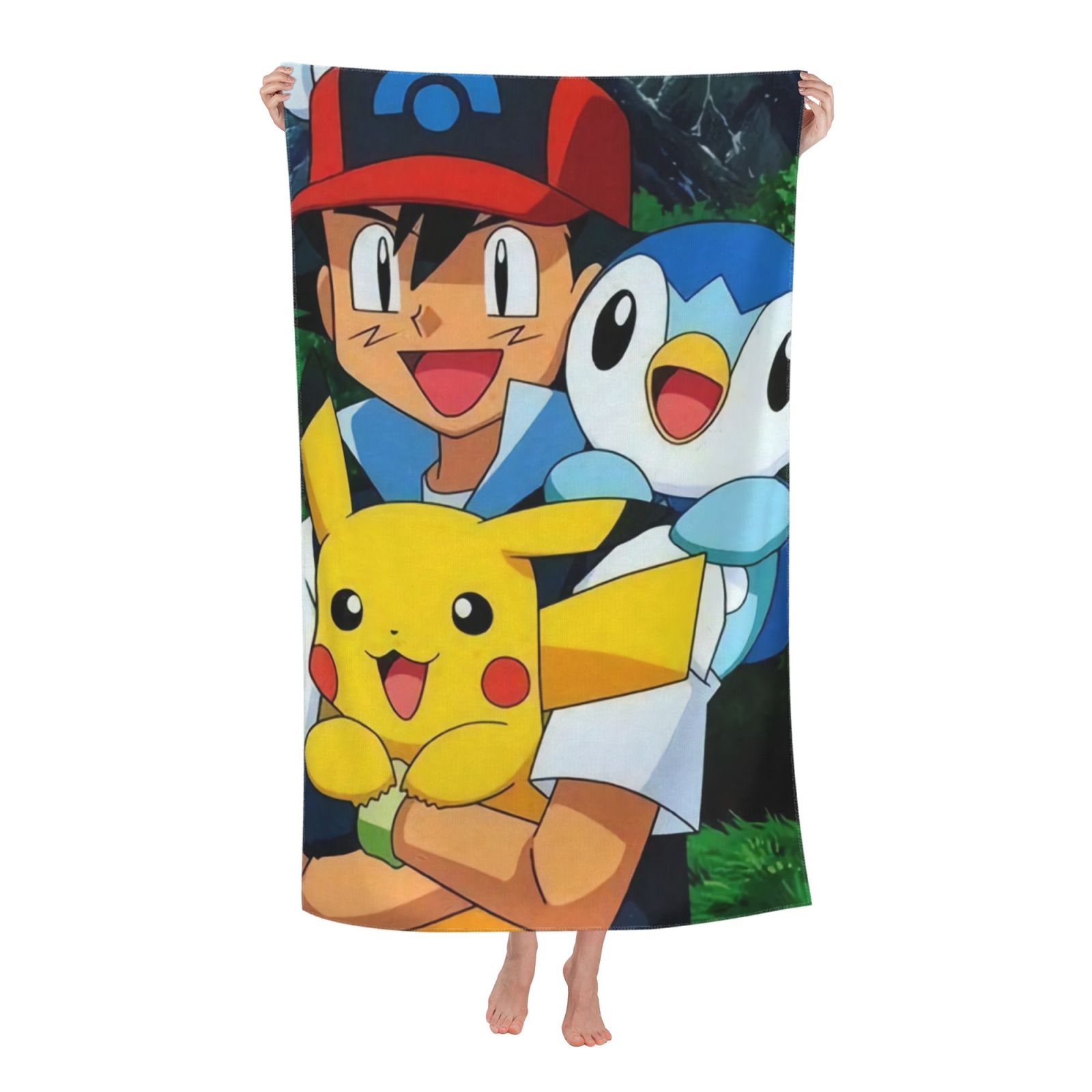 Pokemon-And Ash Bath Towels for Kids Adults,Pokemon-And Ash Beach Towel ...