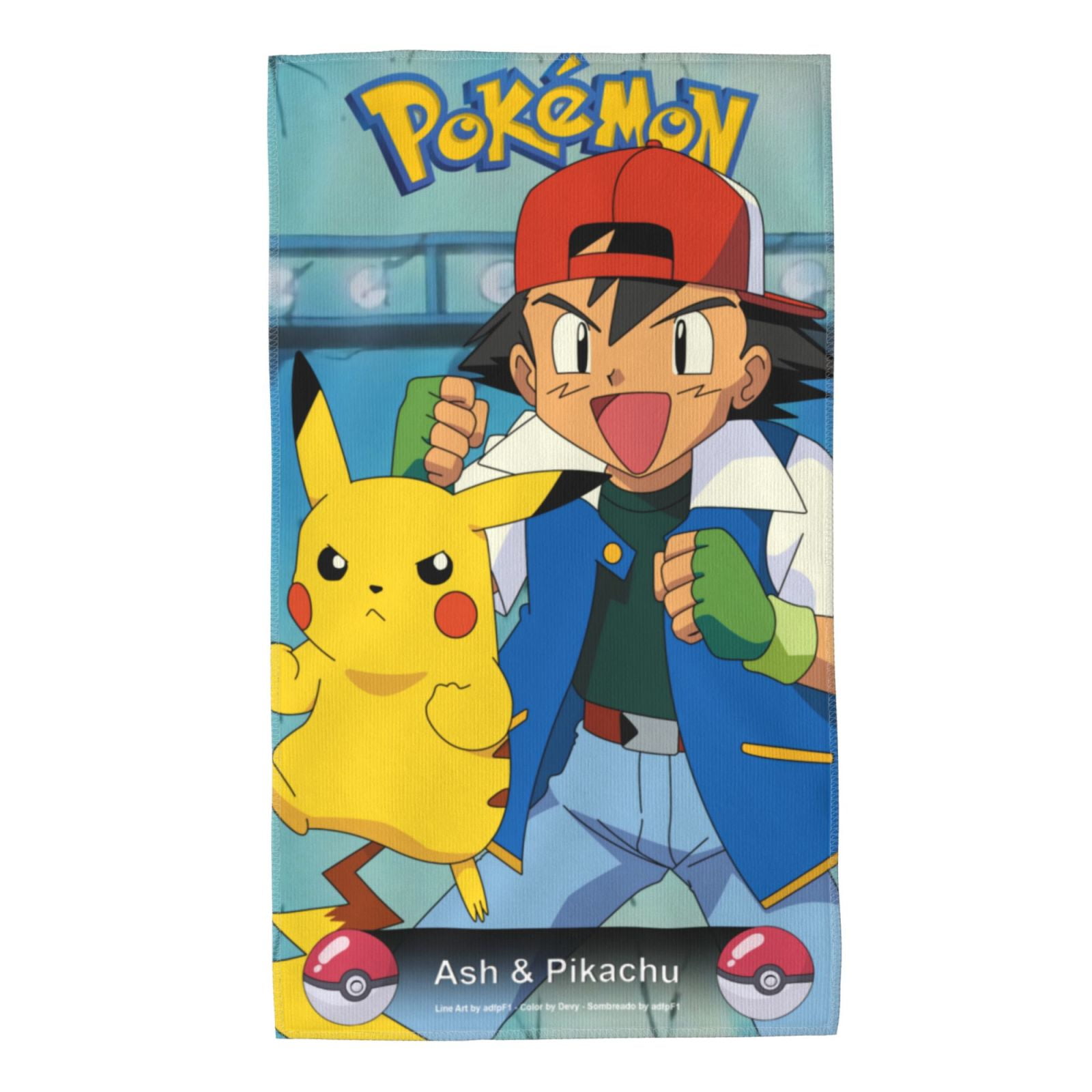 Pokemon And Ash Hand Towels for Bathroom,Face Towels Soft Absorbent for ...