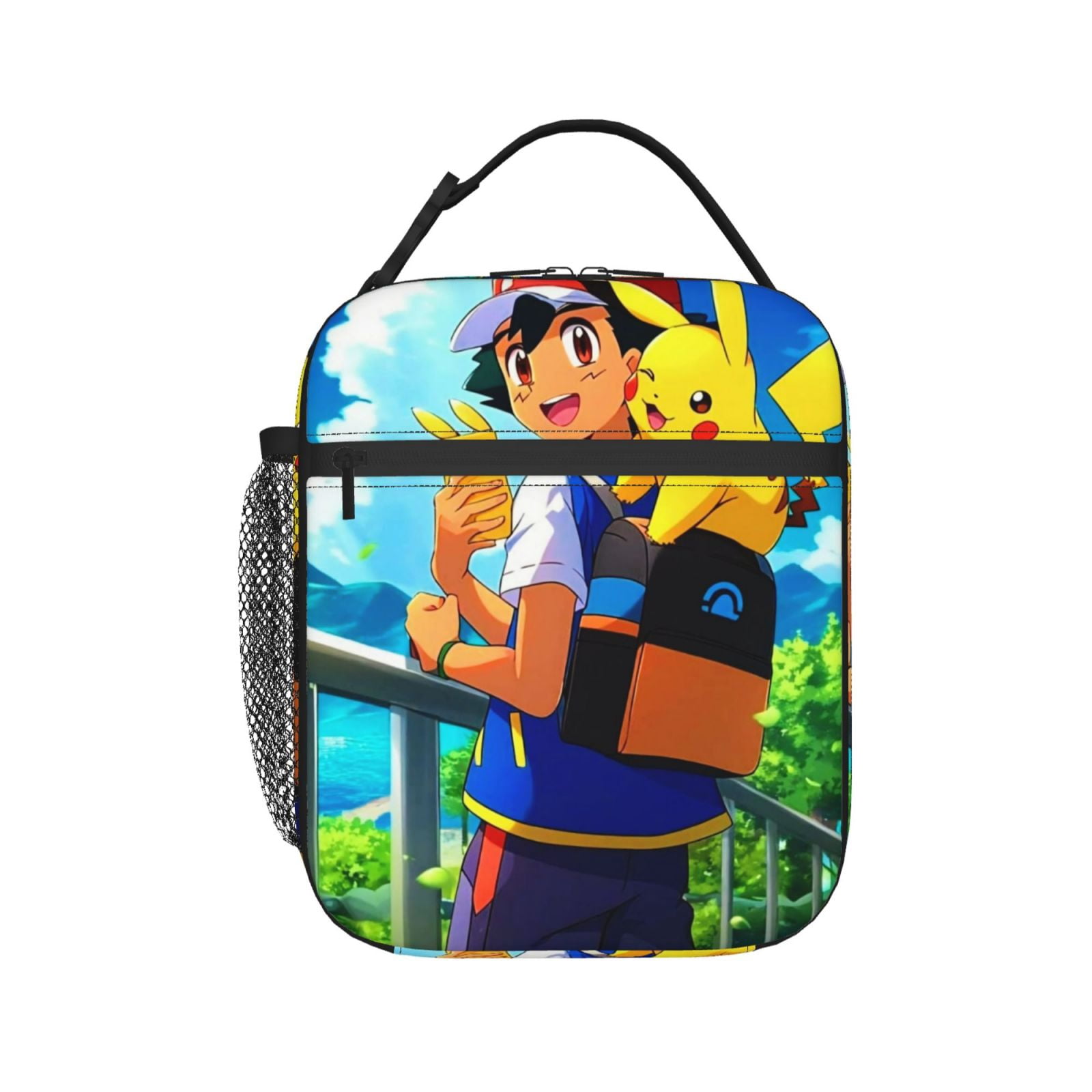Pokemon And Ash Lunch Box for Men,Reusable Insulated Lunch Tote,Large ...