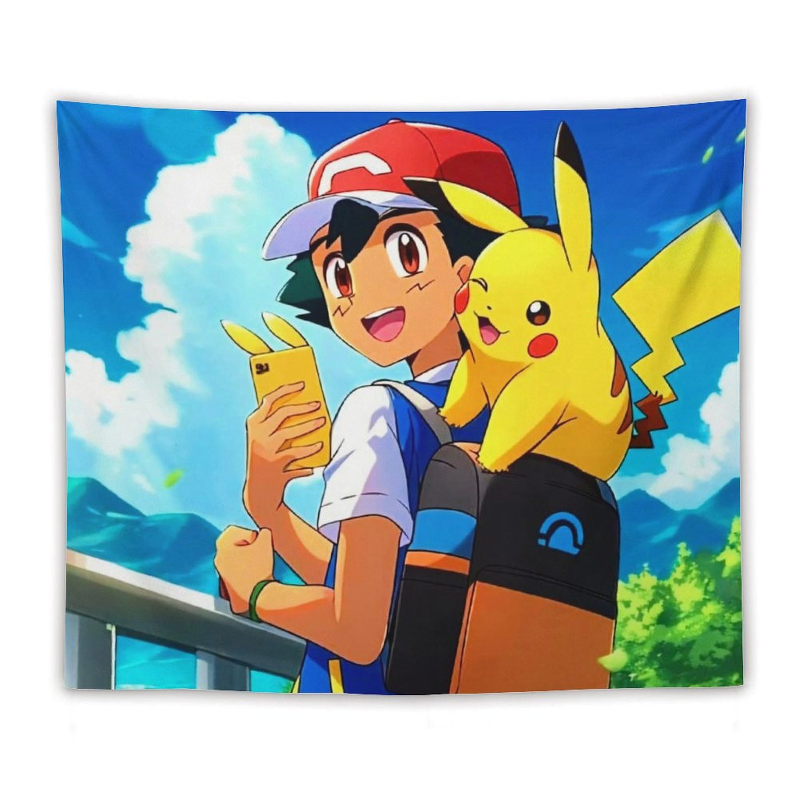 Pokemon And Ash Tapestry,Pokemon And Ash Wall Tapestry,Tapestry for ...