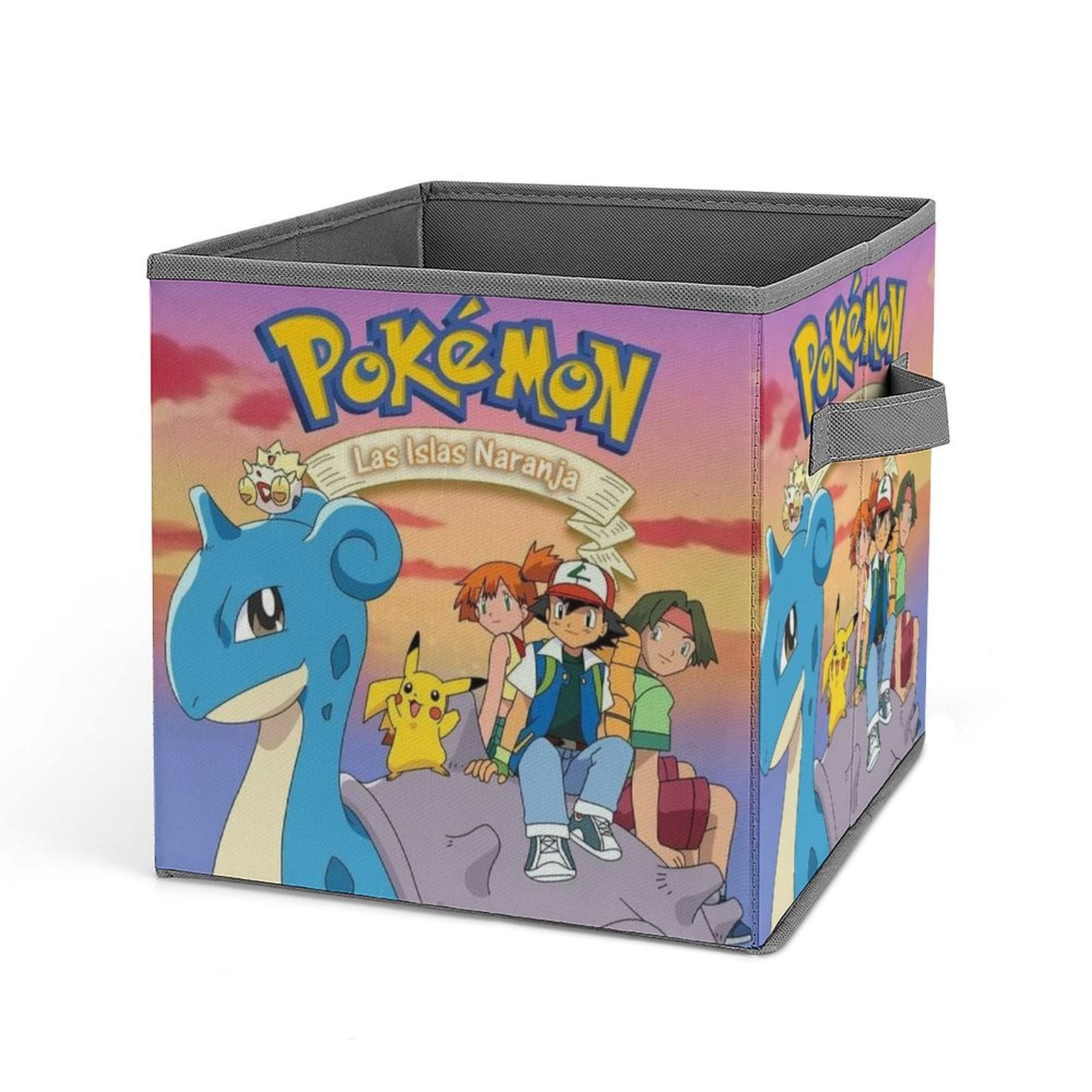 Pokemon Anime Cartoon Cube Storage Bins for Shelves, Fabric Collapsible ...