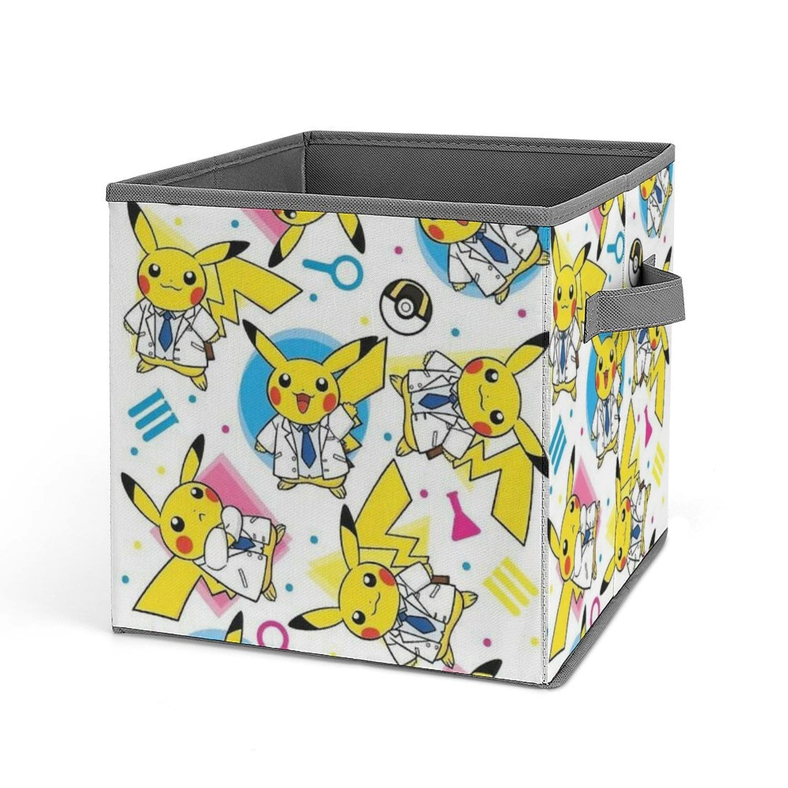 Pokemon Anime Cartoon Cube Storage Bins for Shelves, Fabric Collapsible ...