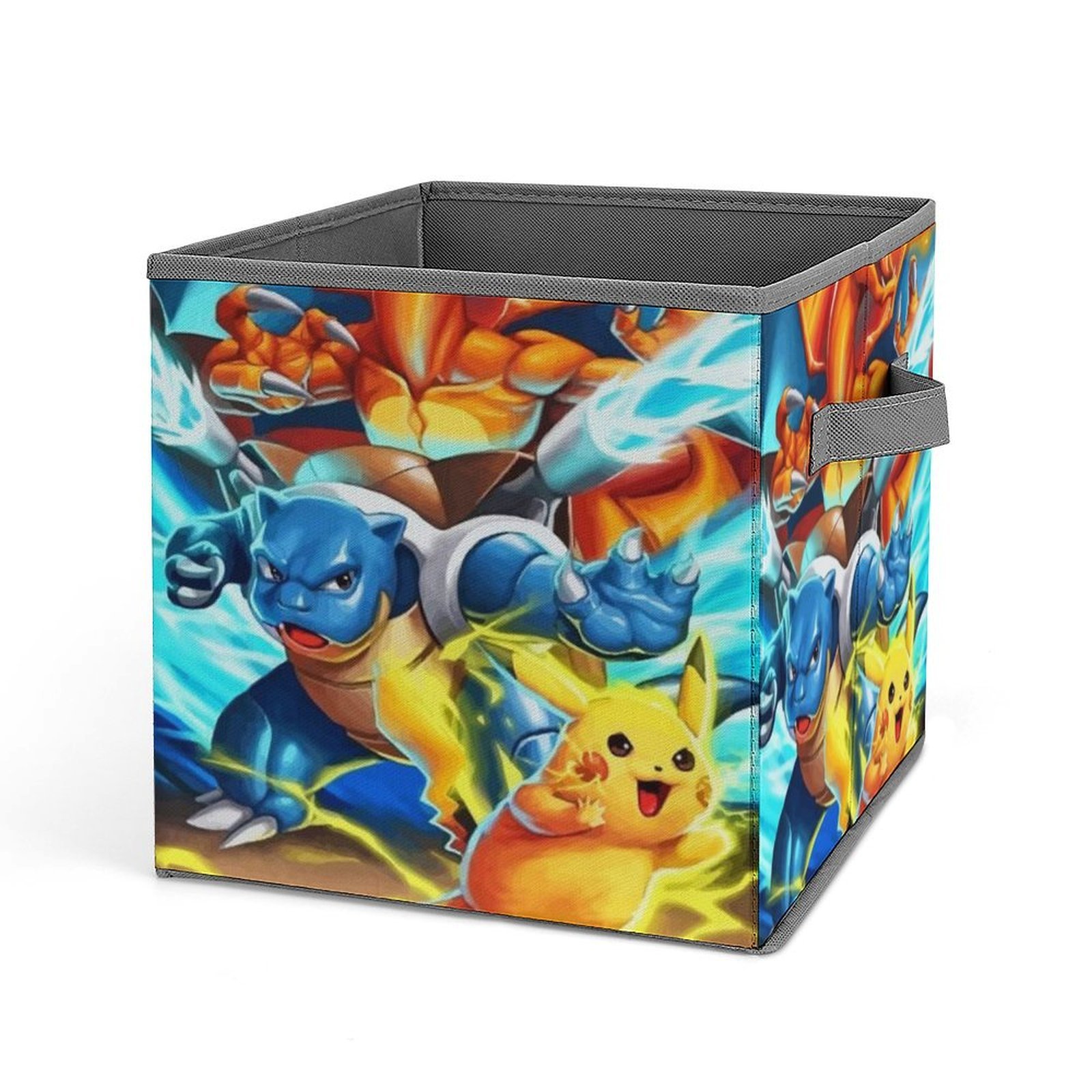 Pokemon Anime Cartoon Fabric Storage Cubes - Sturdy Collapsible Storage ...