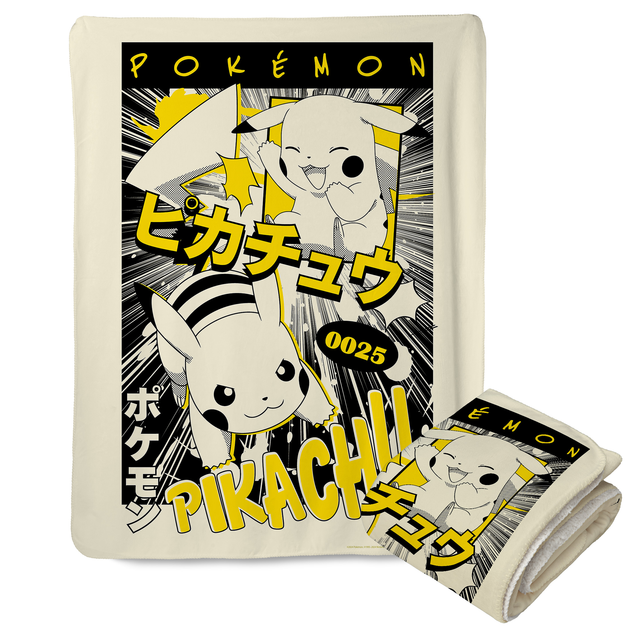 Pokemon Anime Pikachu Kids Mink Sherpa Throw Blanket - Walmart.com