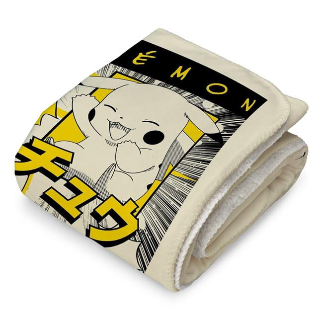 Pokemon Anime Pikachu Mink Sherpa Throw Blanket - Walmart.com
