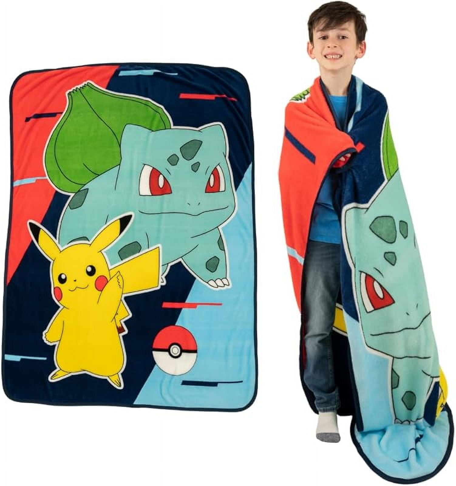 Pokemon Anime Pikachu and Eevee Kids Bedding Super Soft Micro Raschel ...