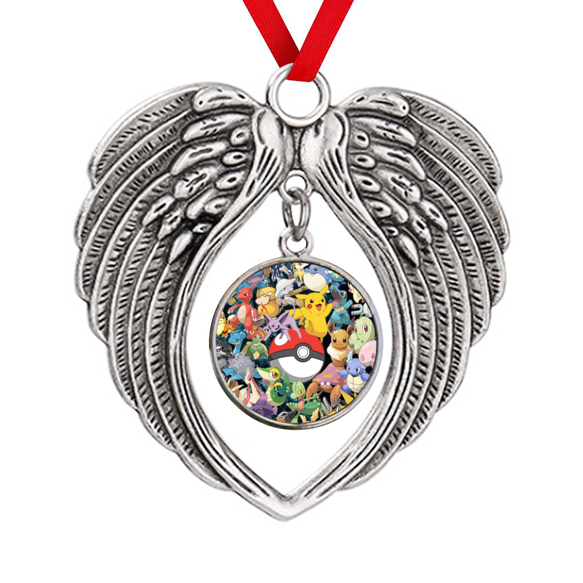 Pokemon Anime Retro Christmas Ornaments Angel Wings Memorial Christmas ...