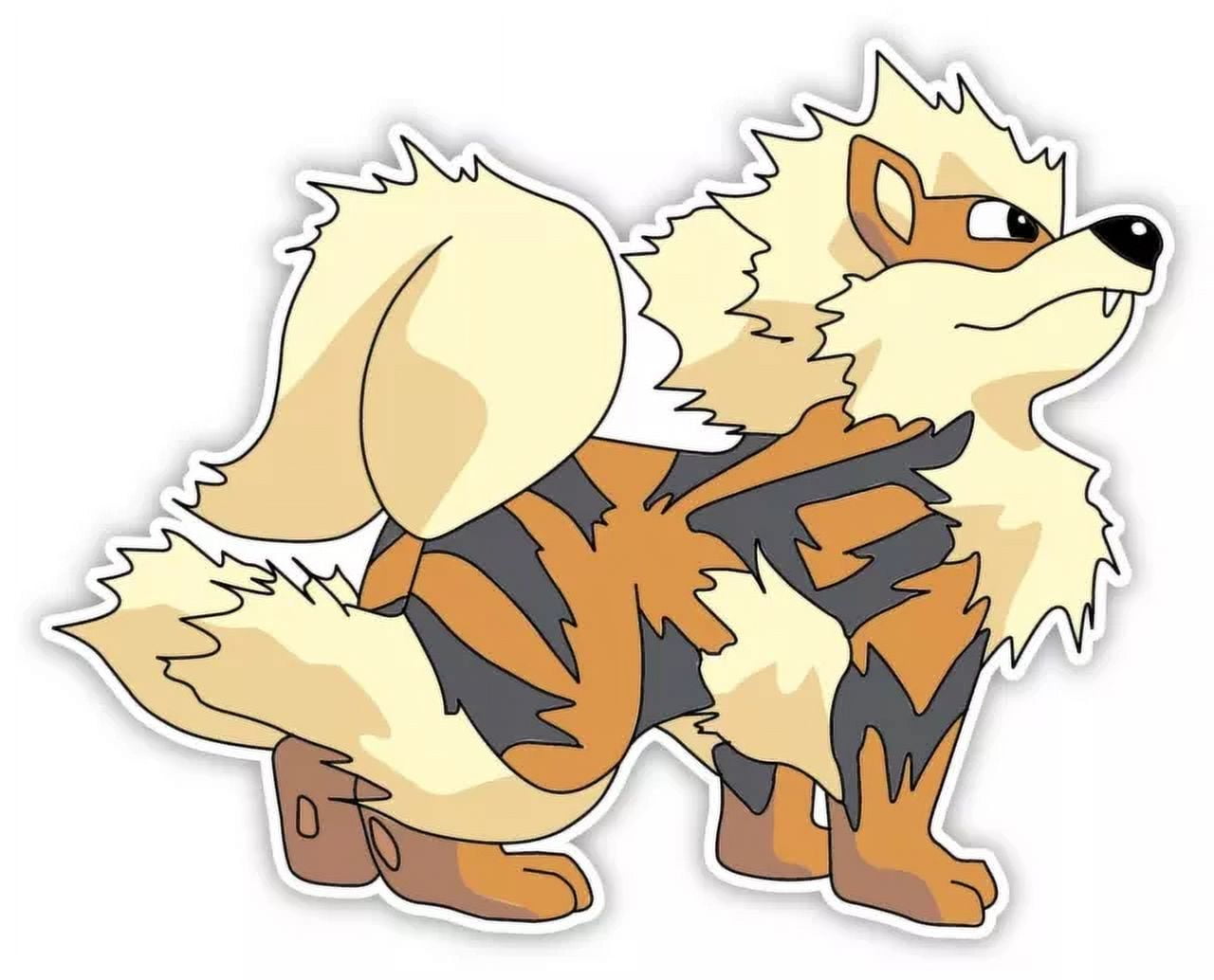 Pokemon Arcanine Sticker Bumper Cartoon Phone Decal Water Bottle ...