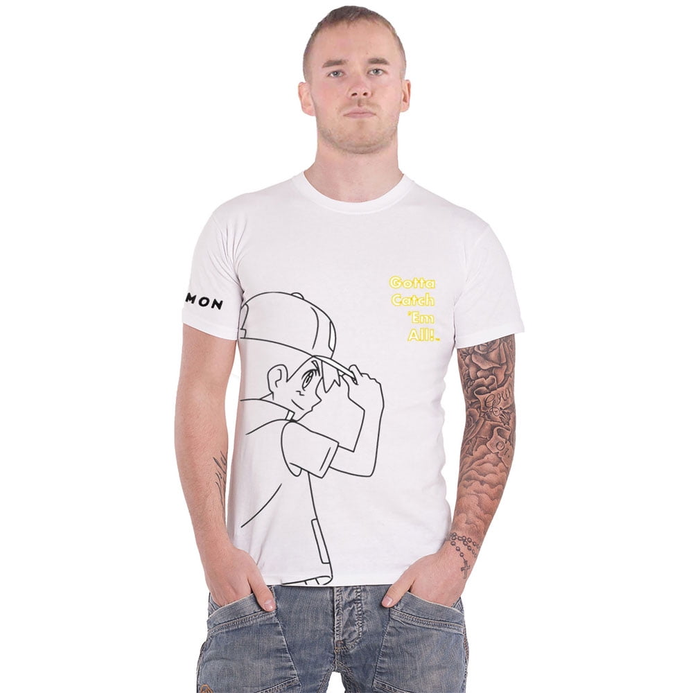 Pokemon Ash Outline T Shirt - Walmart.com