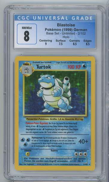 Pokemon Base Set Blastoise Graded Card (CGC 8) - Walmart.com
