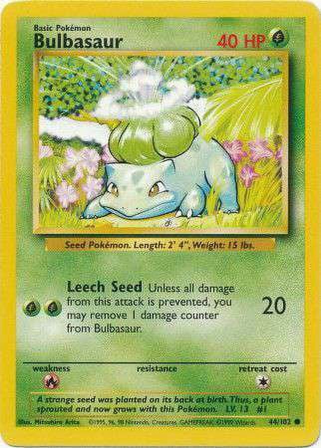 Pokemon Base Set Bulbasaur #44 - Walmart.com