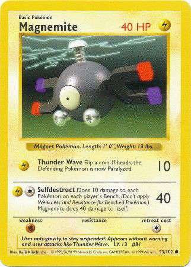 Pokemon Base Set Common Magnemite #53 (Shadowless) - Walmart.com