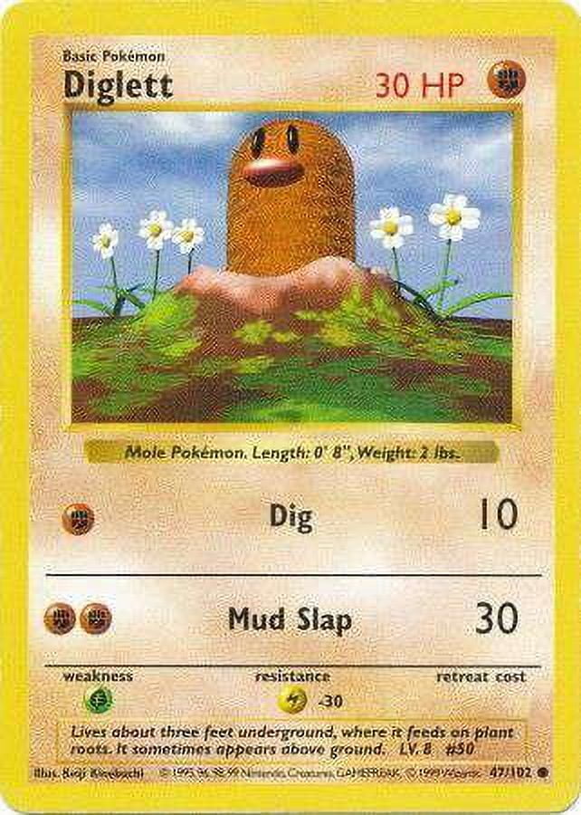 Pokemon Base Set Common Diglett #47 (Shadowless) - Walmart.com