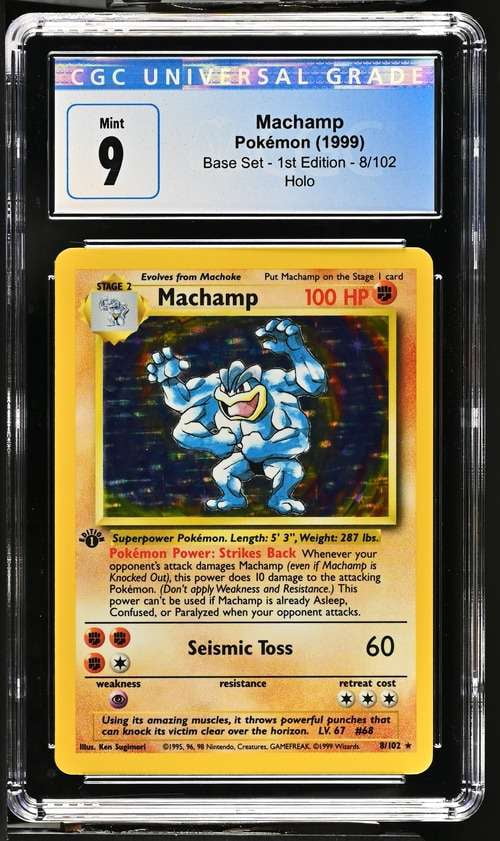 Pokemon Base Set Machamp #8 (CGC 9.0) - Walmart.com