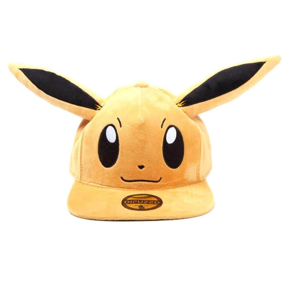 Pokemon Baseball Cap Eevee Plush with Ears Novelty new Official Brown ...