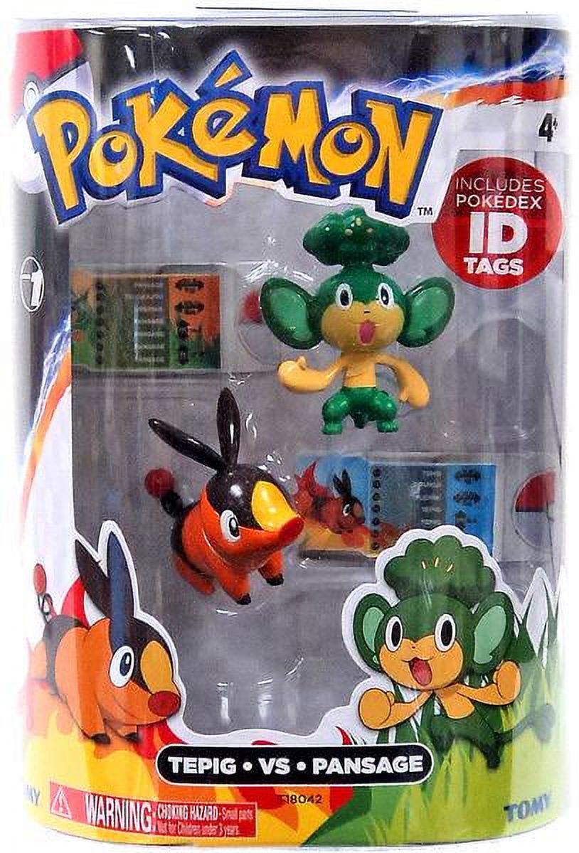Pokemon Basic Tepig vs. Pansage Figure 2-Pack - Walmart.com