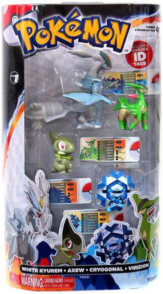 TOMY Pokemon 4 Model Gift Pack, White Kyurem, Axew, Crygonal, Virizion ...