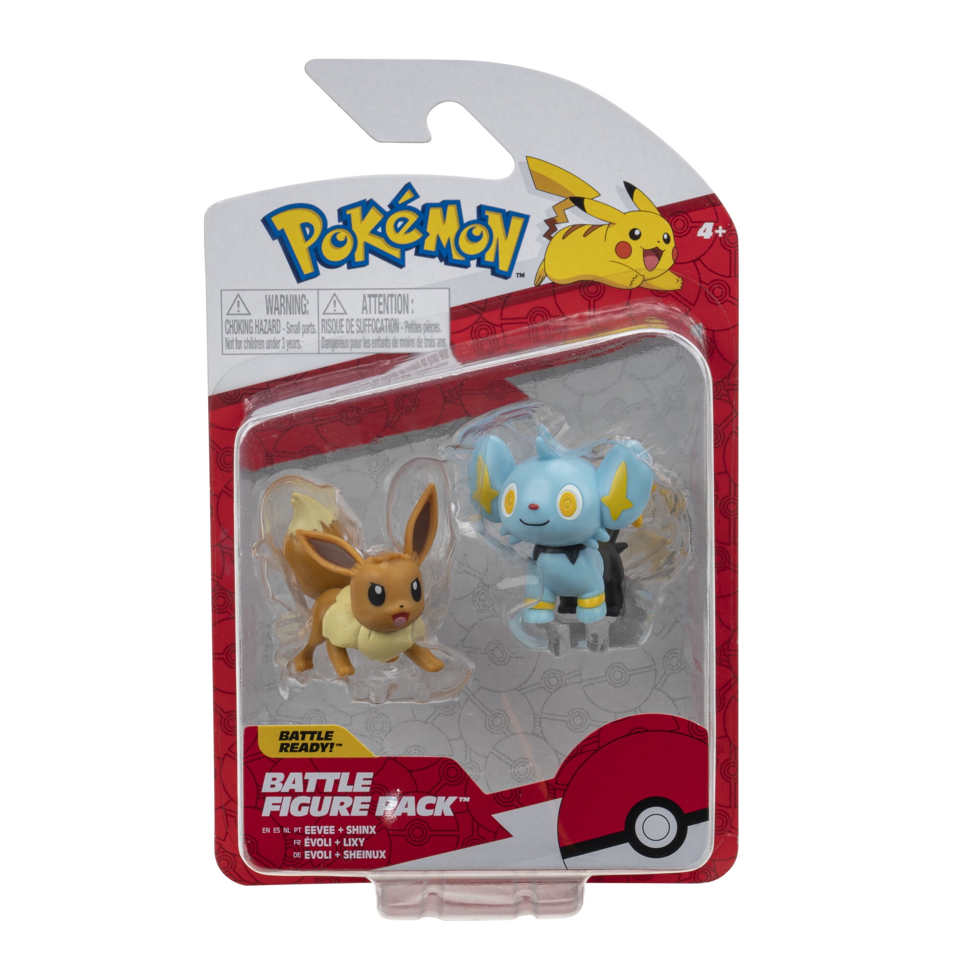 Pokemon Battle Figures 2 Pack - 2 inch Shinx & Eevee Electric & Normal Types - Walmart.com