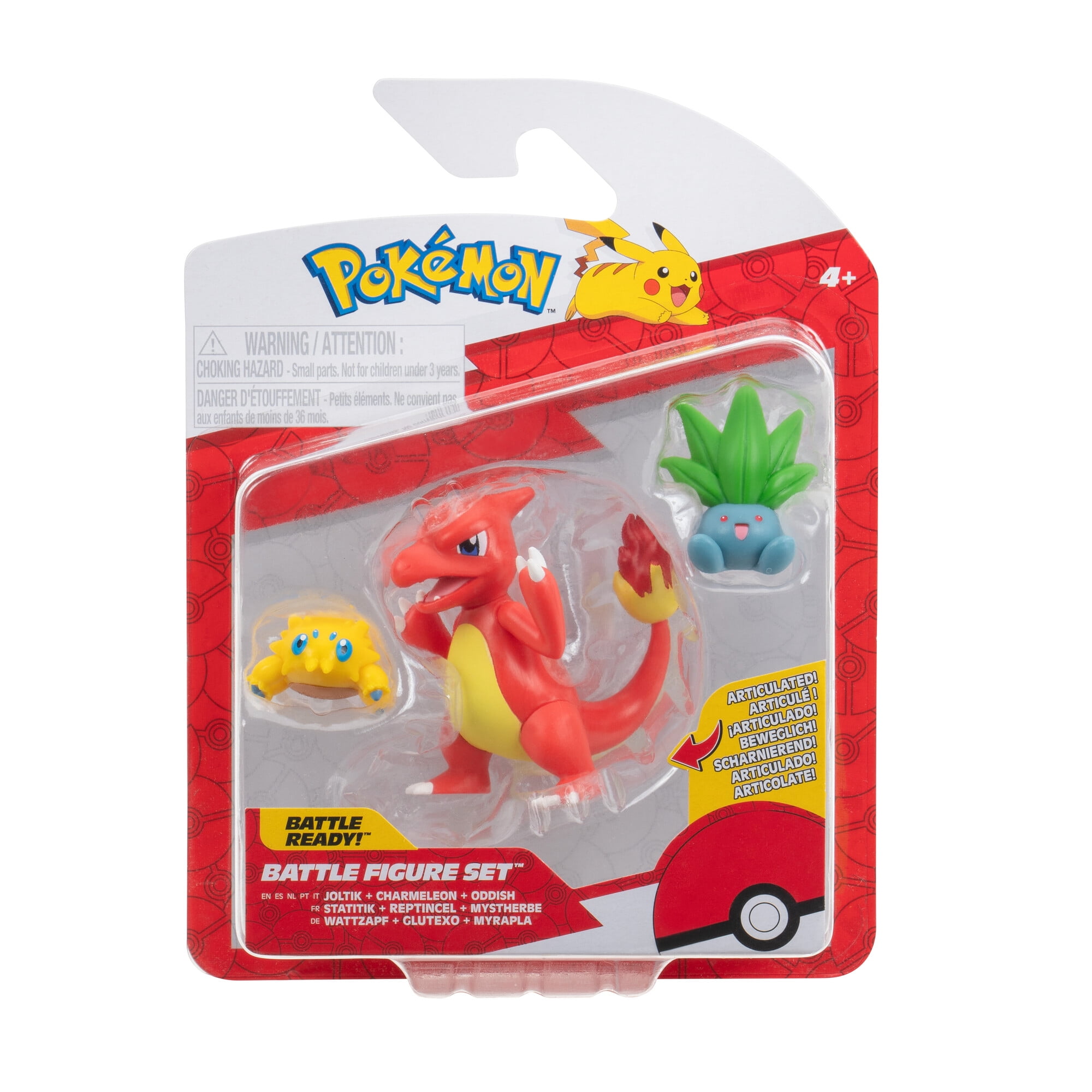 Pokemon Battle Figure 3 Pack - Features 2-Inch Joltik and Oddish and 3 ...
