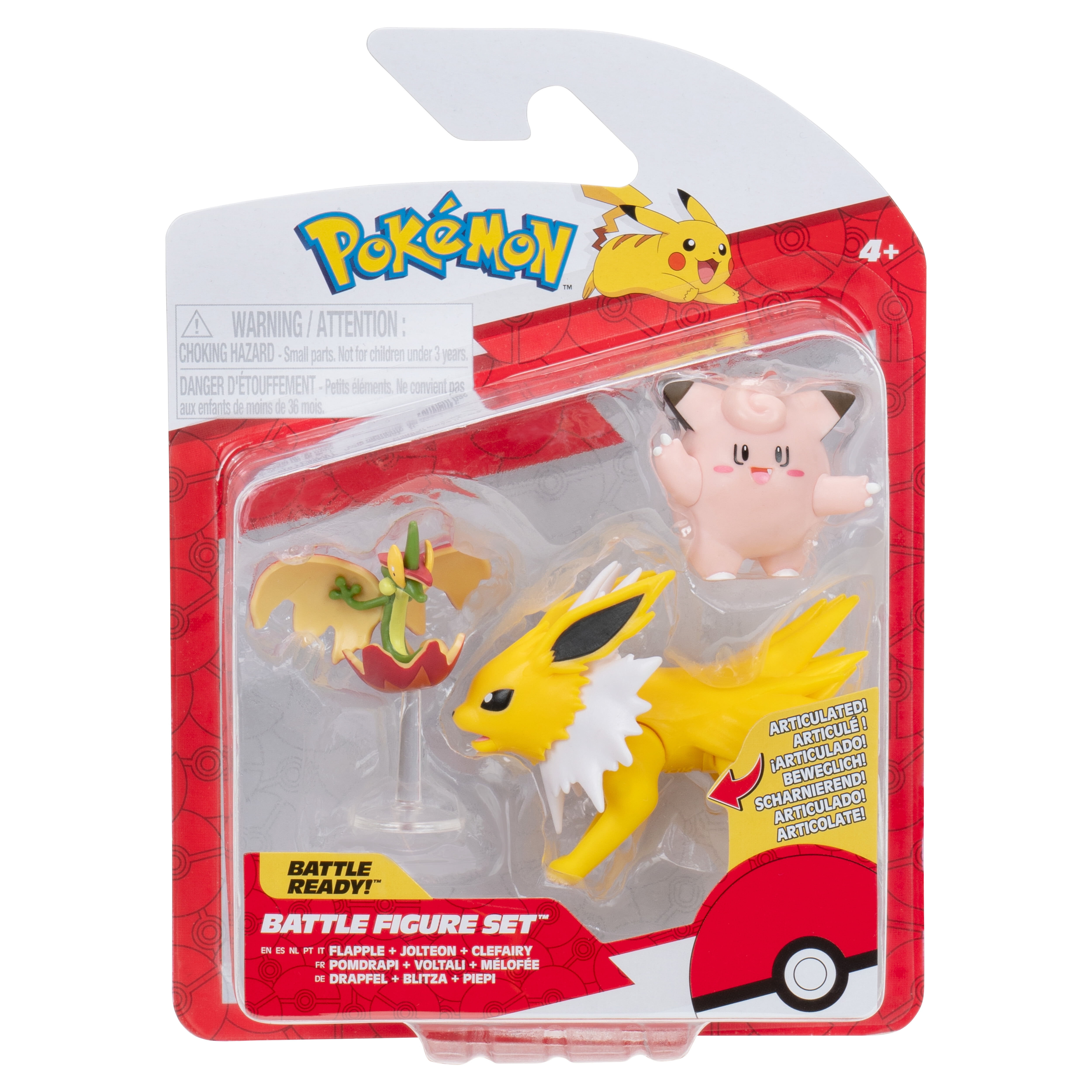 Jazwares Pokemon Battle Figure 3 Pack - Clefairy, Jolteon - Walmart.com