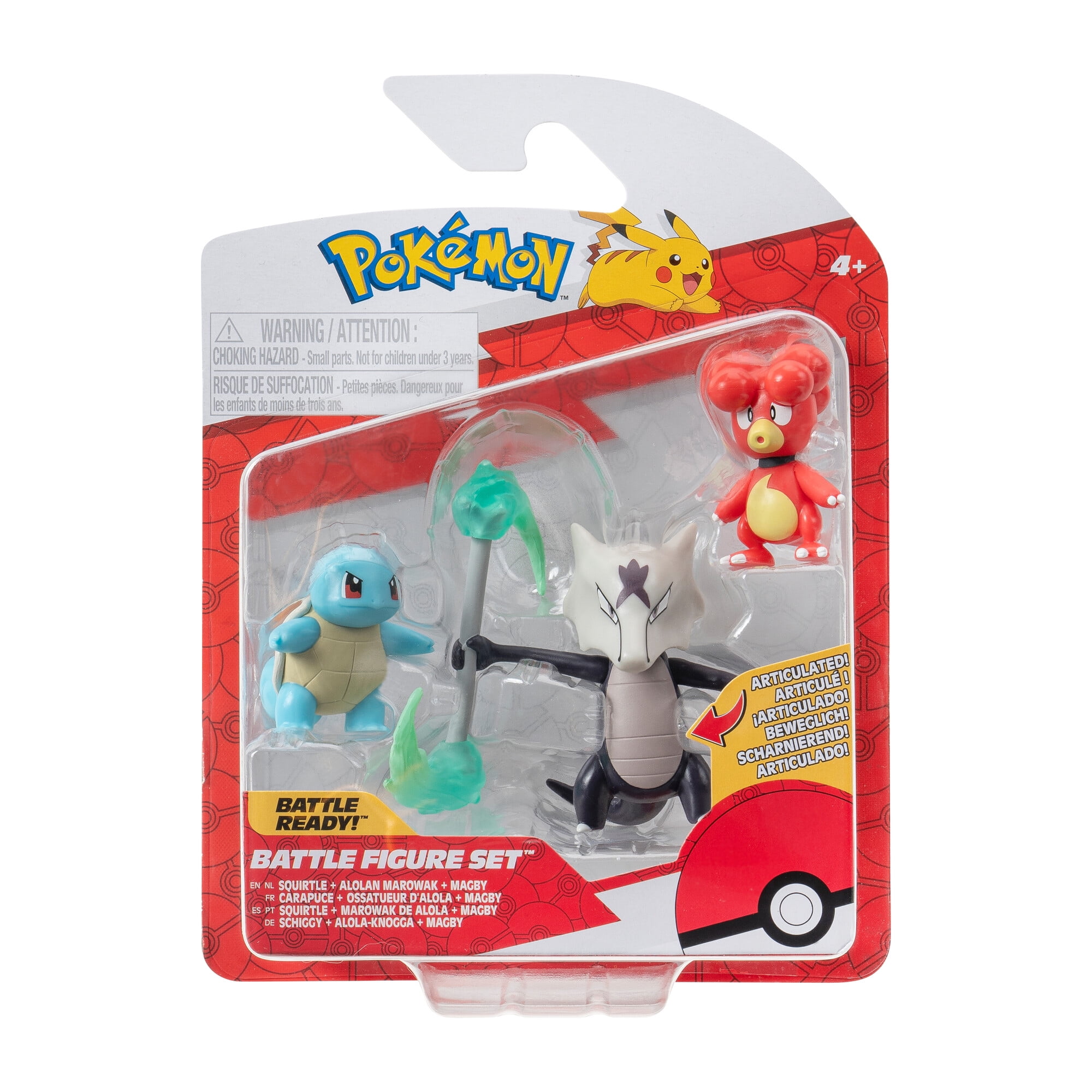 Pokemon Battle Figure 3 Pack - Two Assorted 2-Inch and One Assorted 3 ...