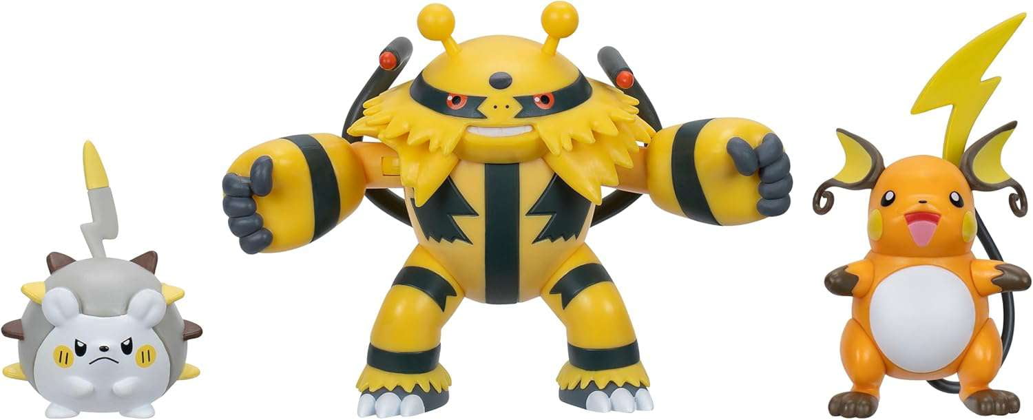 Pokemon Battle Figure Electivire, Raichu & Togedemaru Mini Figure 3 ...