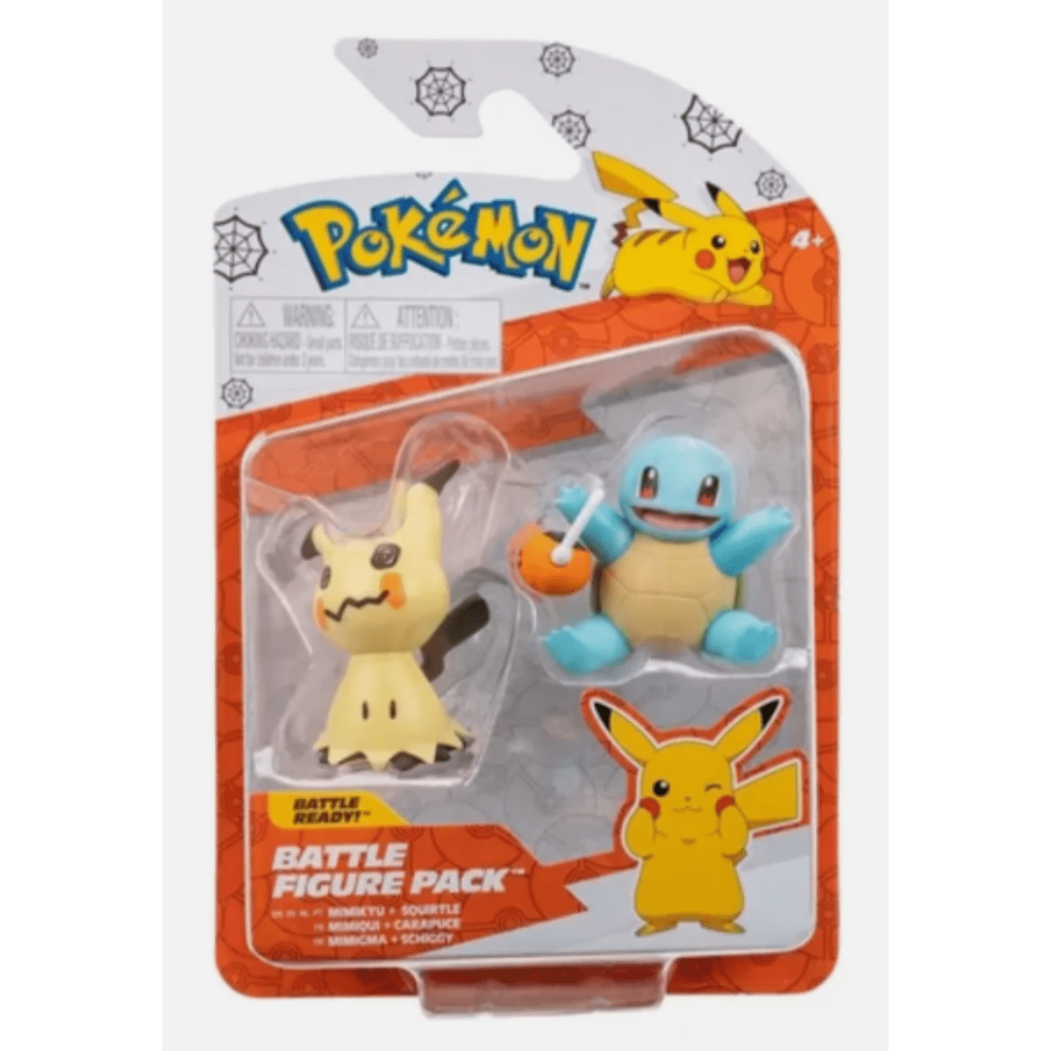 Pokemon Battle Figure Mimikyu & Squirtle Mini Figure 2-Pack (Halloween ...