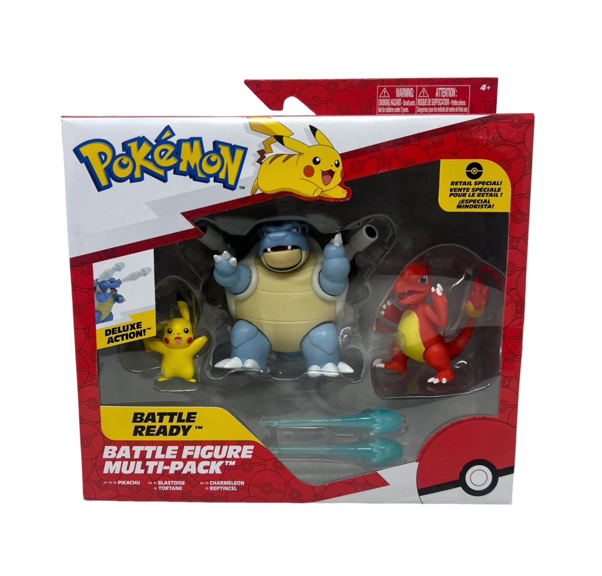 Pokemon Battle Figure Multi-Pack Pikachu Blastoise Chameleon Figures ...