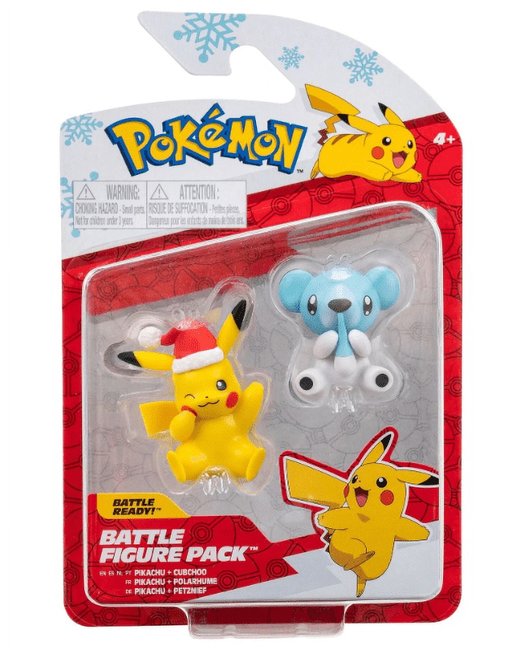 Pokemon: Battle Figure Pack - Holiday Pikachu & Cubchoo - Walmart.com