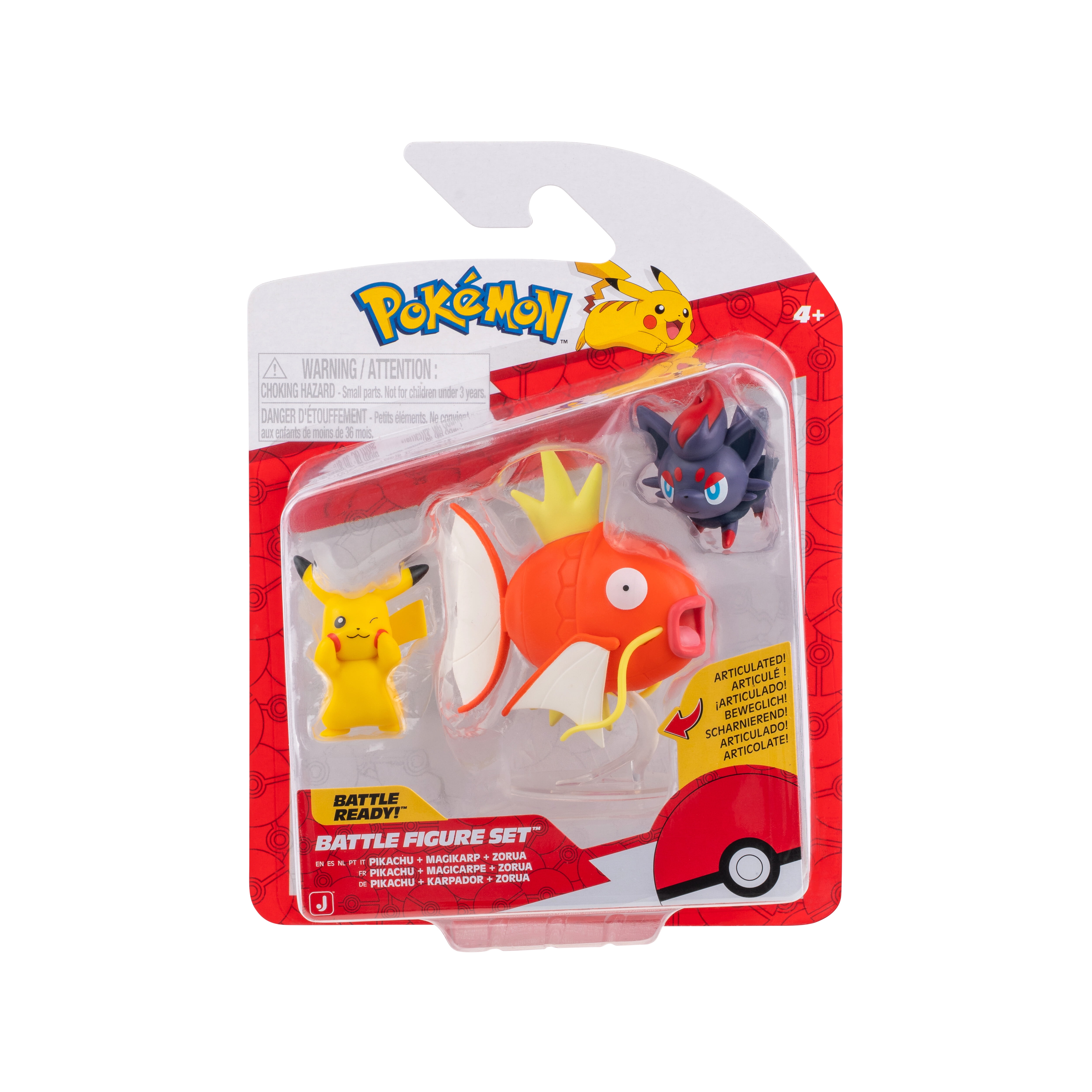 Pokemon Battle Figure 3 Pack - Features 2-inch Pikachu and Zorua and 3 ...