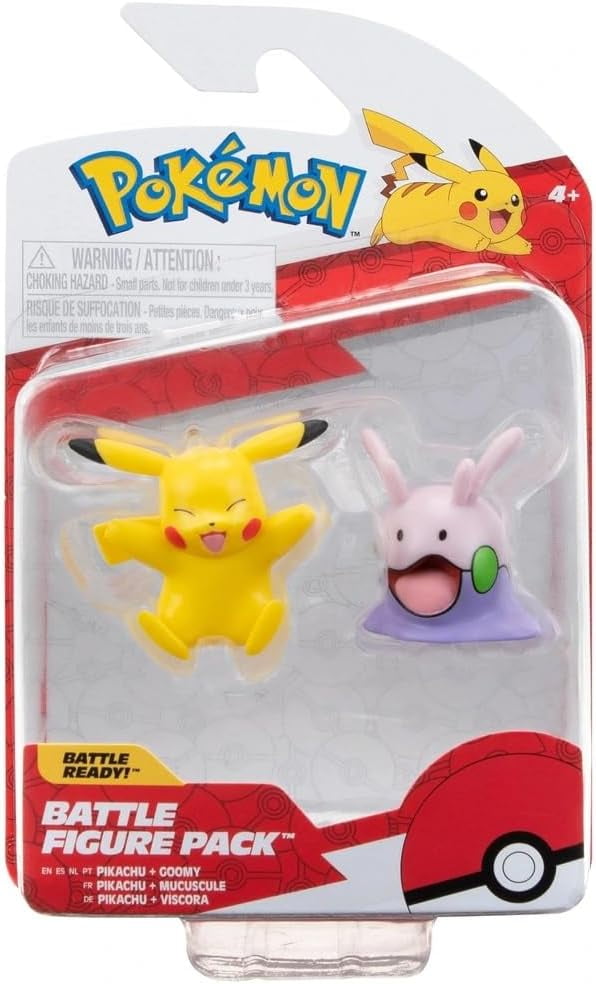 Pokemon Battle Pack Figures 2-3" 2 Pack - Pikachu And Goomy - Walmart.com
