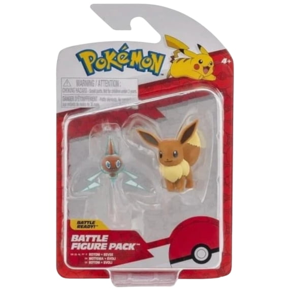 Pokemon Battle Ready Battle Figure Pack Rotom + Eevee for Ages 4 ...