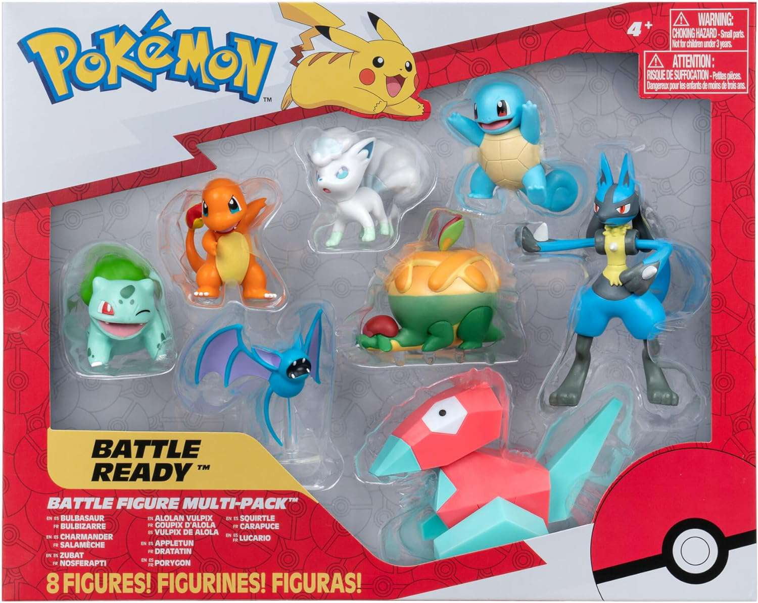 Pokemon Battle Ready Bulbasaur, Charmander, Zubat, Alolan Vulpix ...