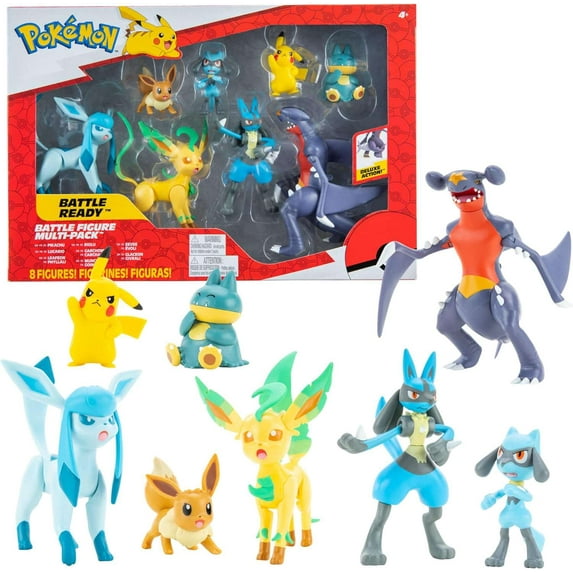 Pokemon Battle Ready Pikachu, Lucario, Leafeon, Riolu, Garchomp ...