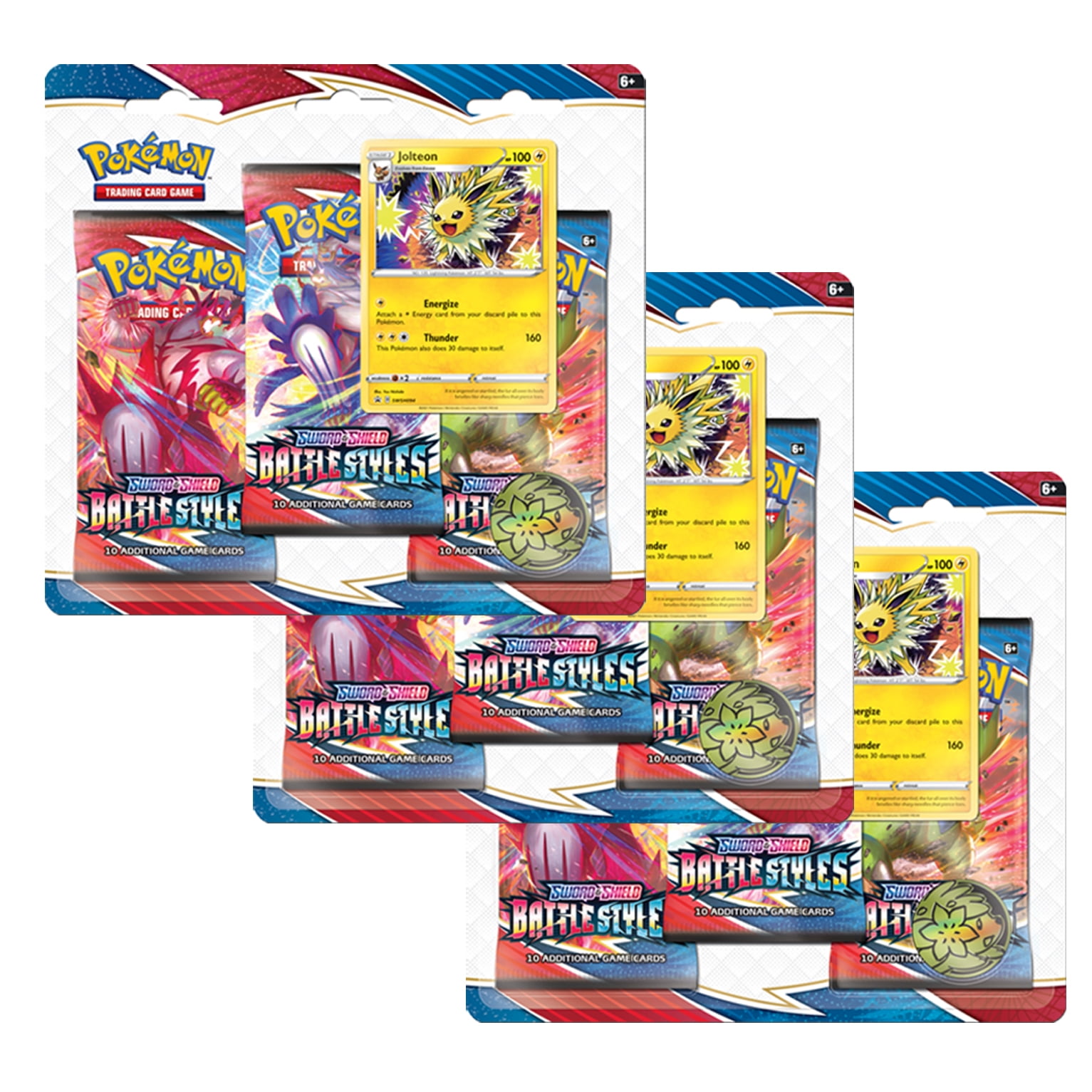 Pokemon Battle Styles Blister Booster Packs (Eevee + Jolteon) Foil TCG ...