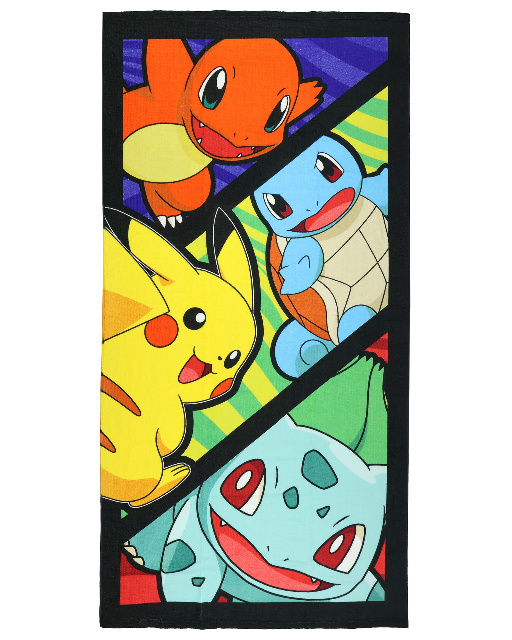 Pokemon Beach Towel Pikachu Charmander Bulbasaur Squirtle 30"x60 ...
