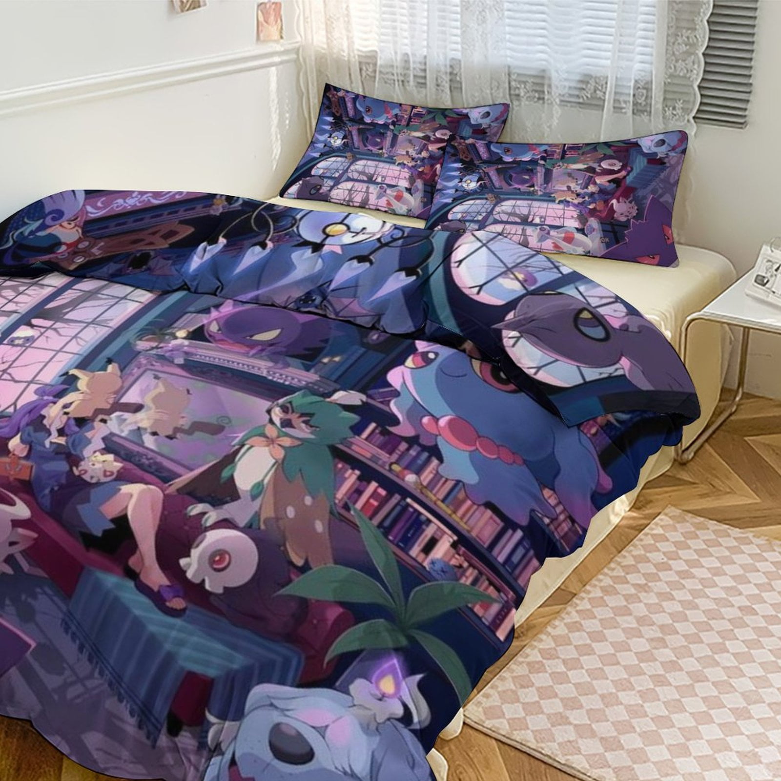 Pokemon Bedding Set Anime Three-piece for Boys Girls Teens Full ...