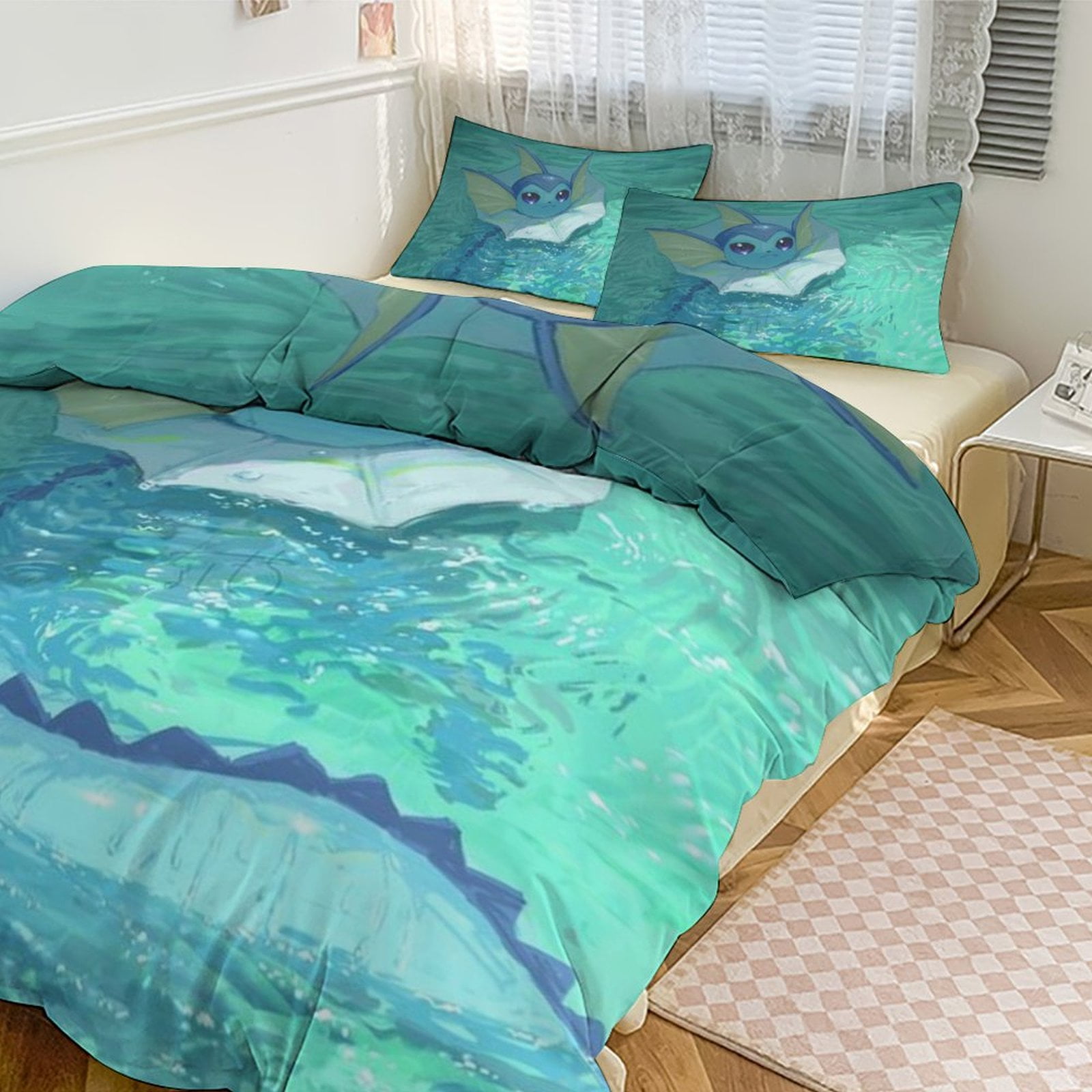 Pokemon Bedding Set Anime Three-piece for Boys Girls Teens King ...