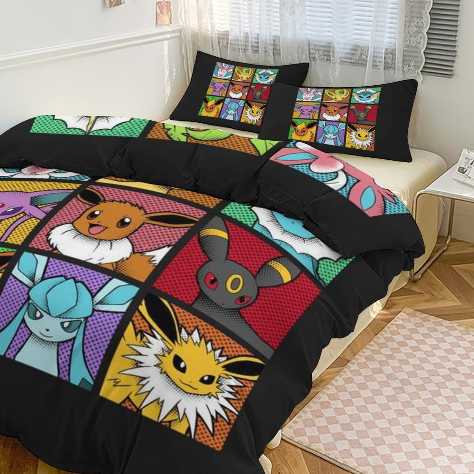 Pokemon Bedding Set Anime Three-piece for Boys Girls Teens King ...