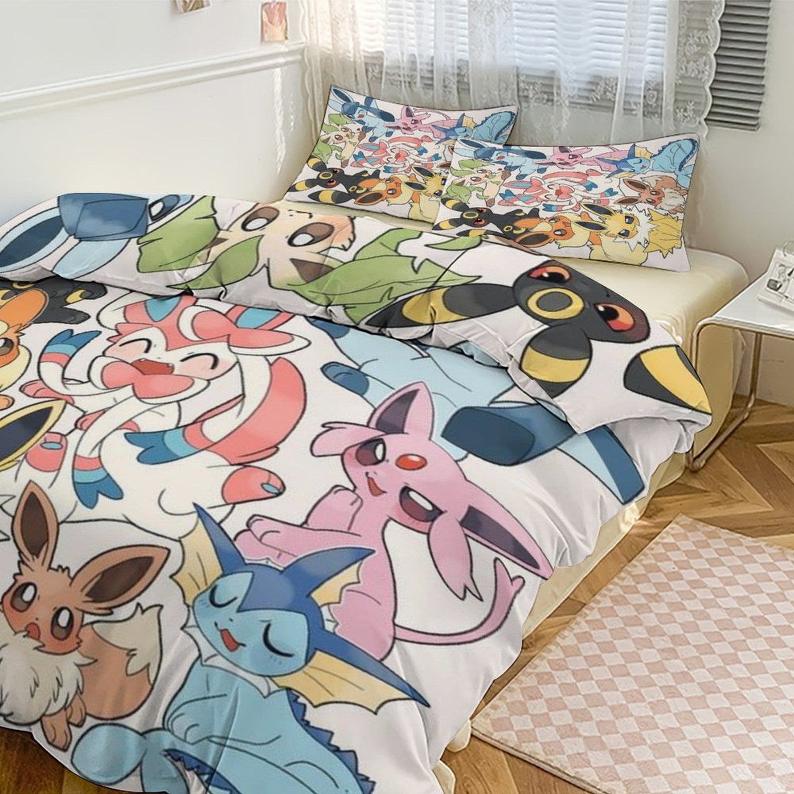 Pokemon Bedding Set Anime Three-piece for Boys Girls Teens King ...