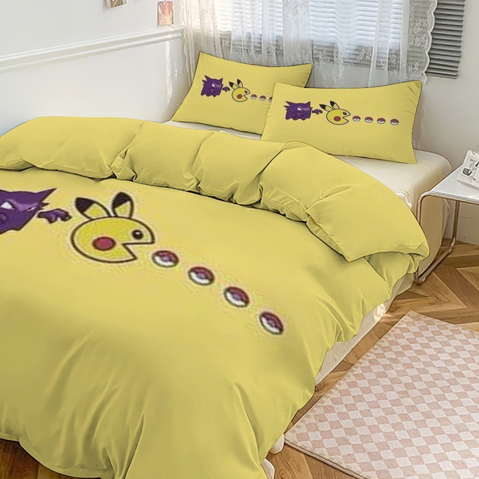 Pokemon Bedding Set Anime Three-piece for Boys Girls Teens King ...