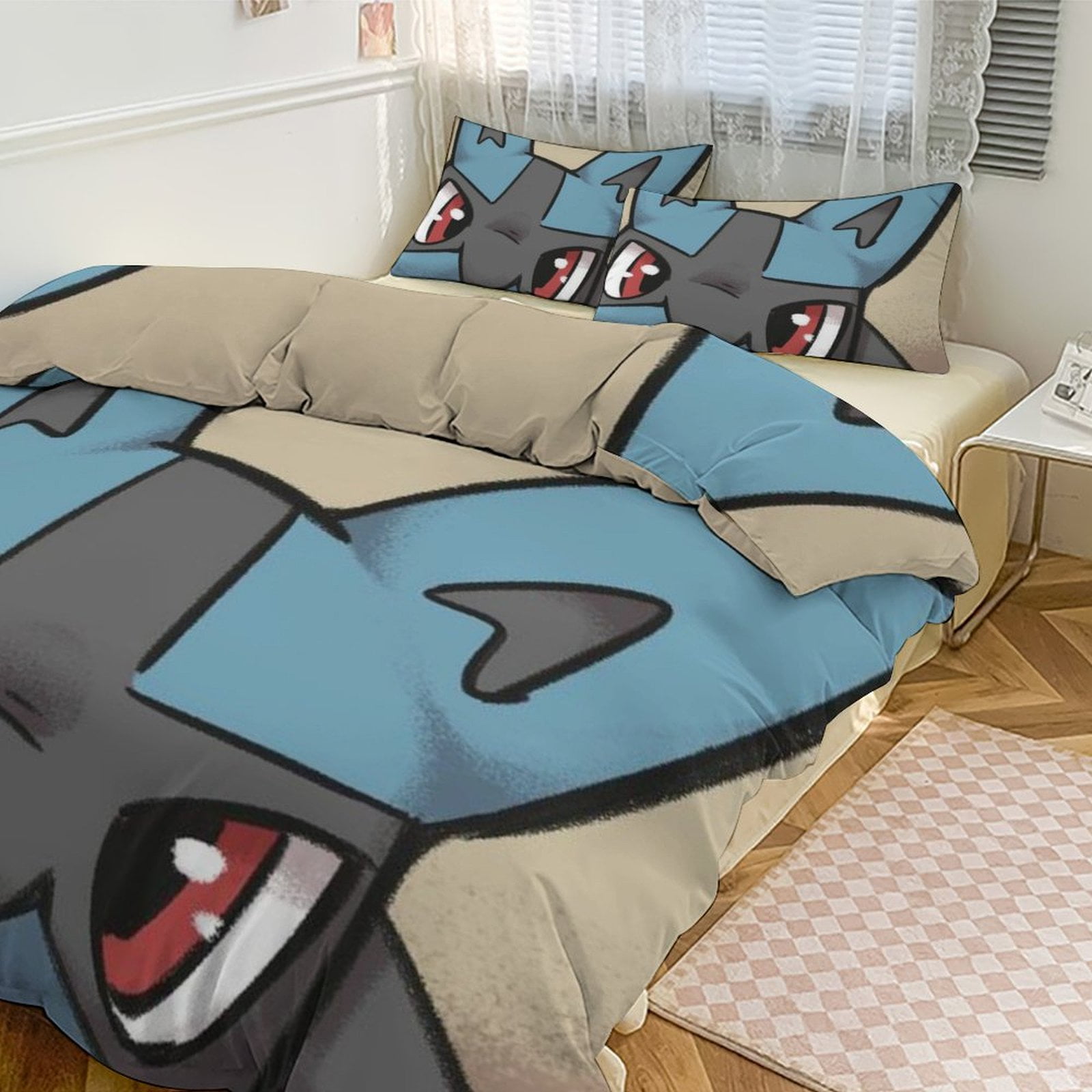 Pokemon Bedding Set Anime Three-piece for Boys Girls Teens King ...