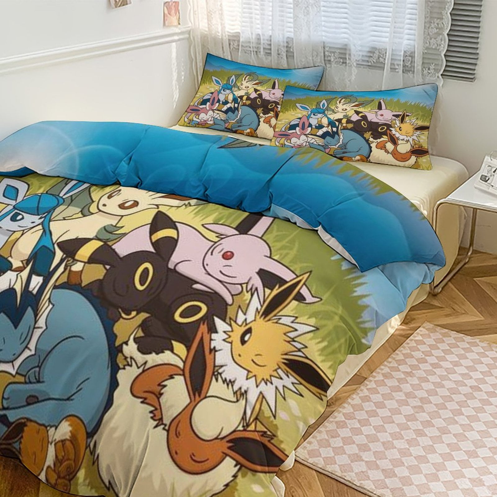 Pokemon Bedding Set Anime Three-piece for Boys Girls Teens King ...