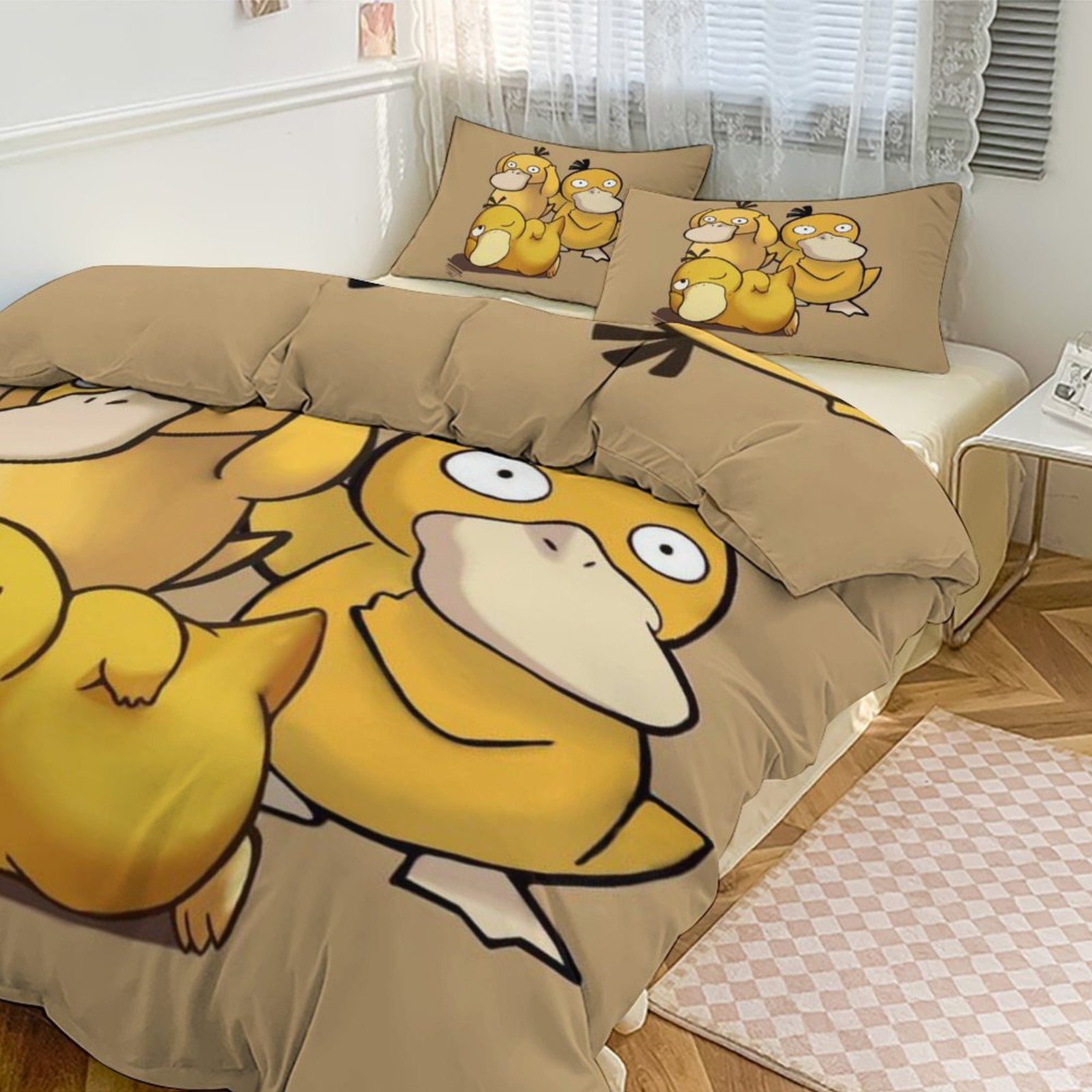 Pokemon Bedding Set Anime Three-piece for Boys Girls Teens King ...