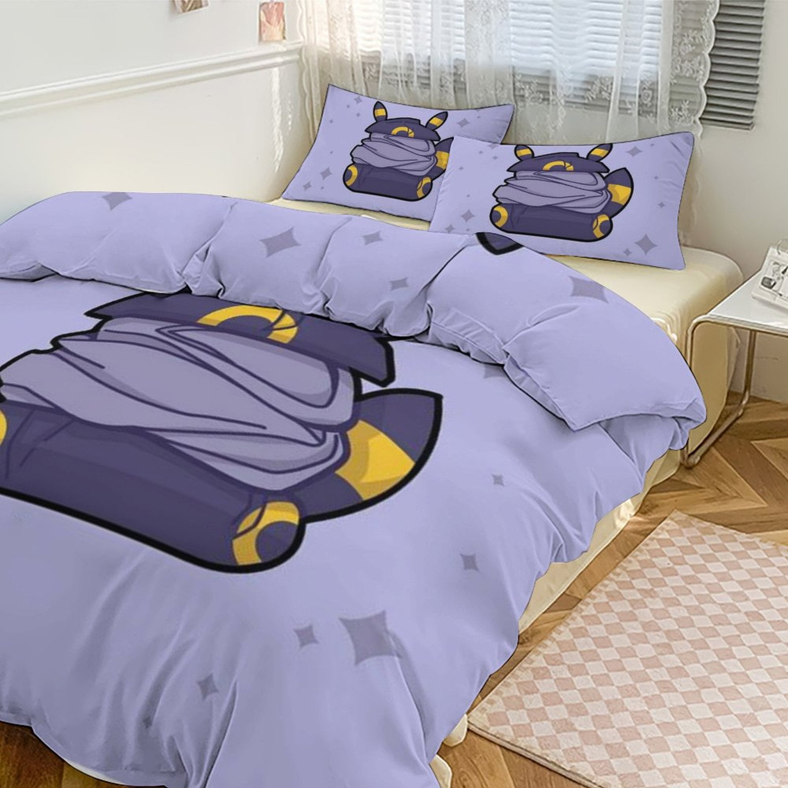 Pokemon Bedding Set Anime Three-piece for Boys Girls Teens Queen ...
