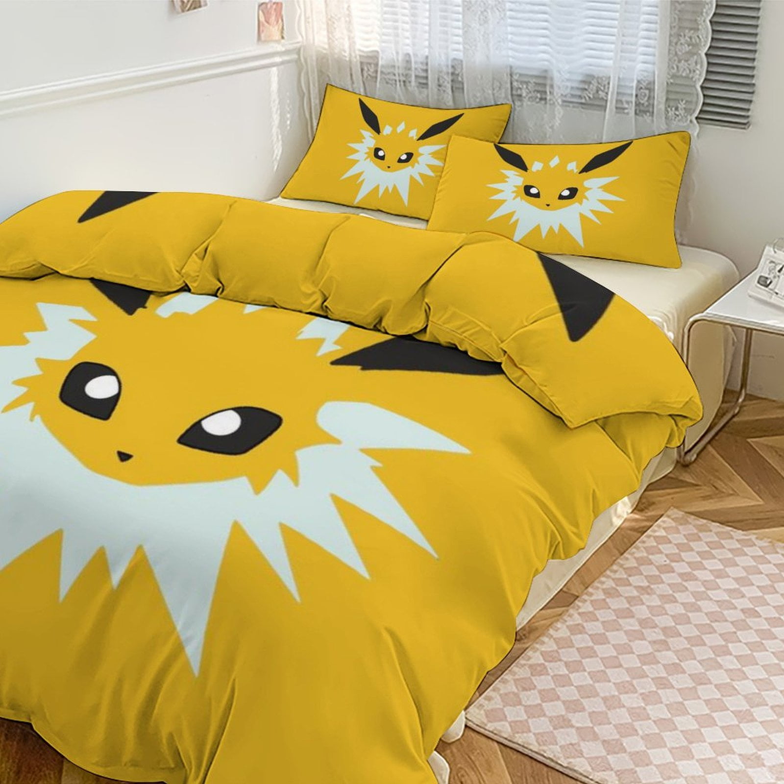 Pokemon Bedding Set Anime Three-piece for Boys Girls Teens Queen ...