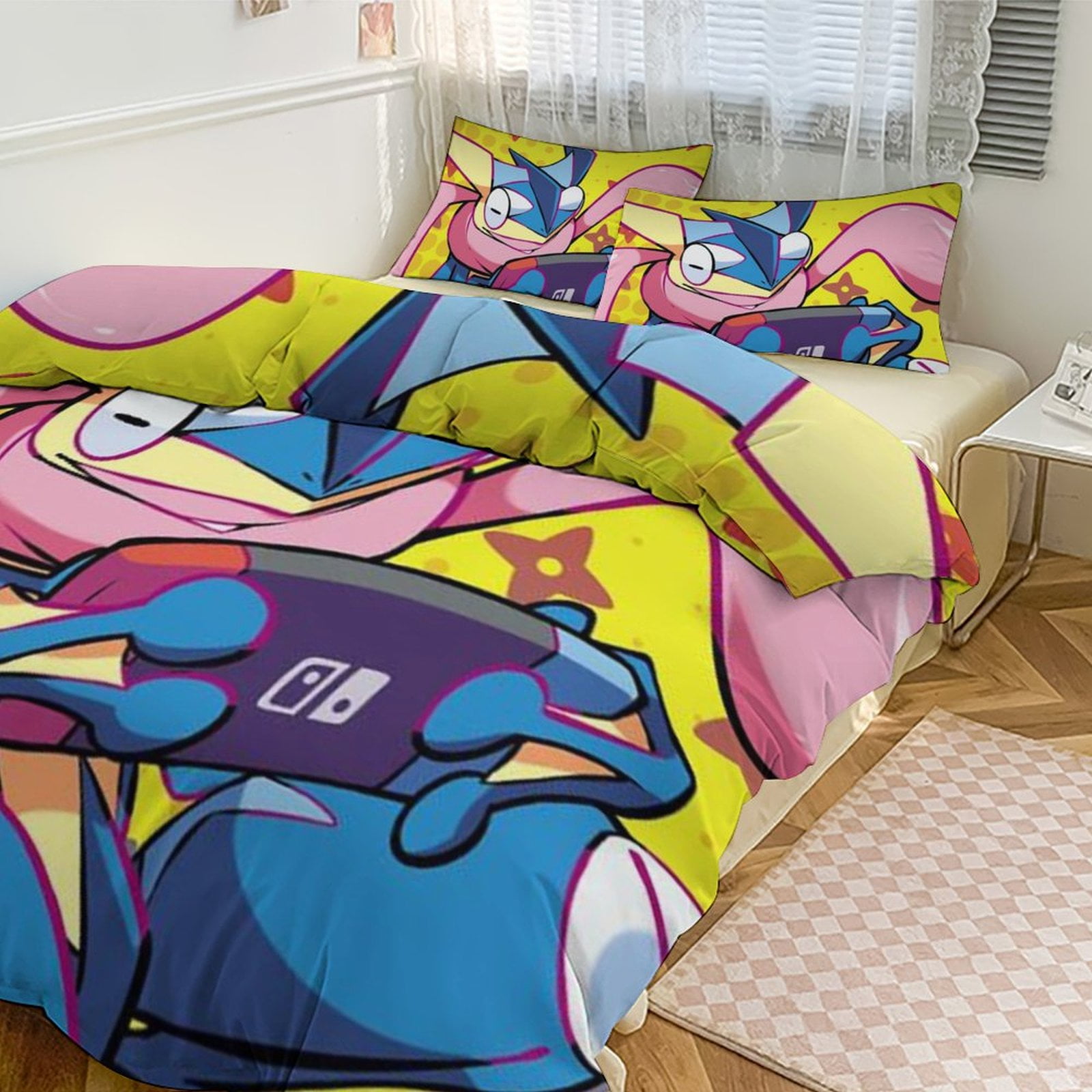 Pokemon Bedding Set Anime Three-piece for Boys Girls Teens Queen ...