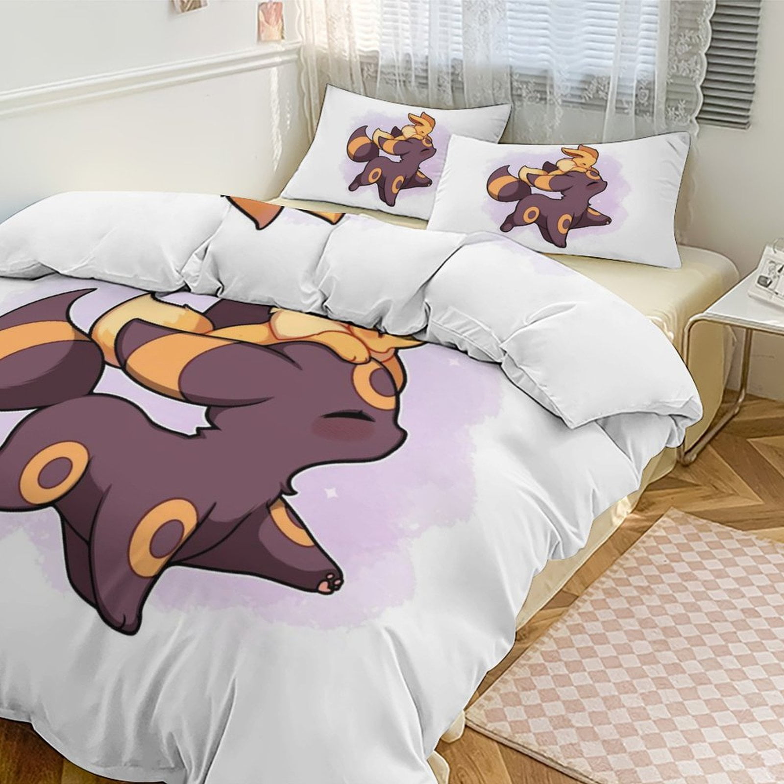 Pokemon Bedding Set Anime Three-piece for Boys Girls Teens Queen ...