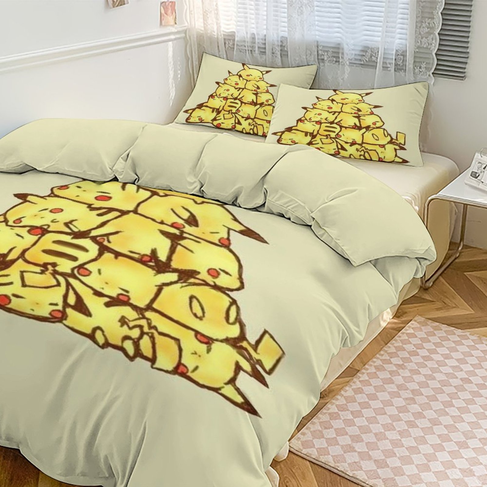 Pokemon Bedding Set Anime Three-piece for Boys Girls Teens Twin ...