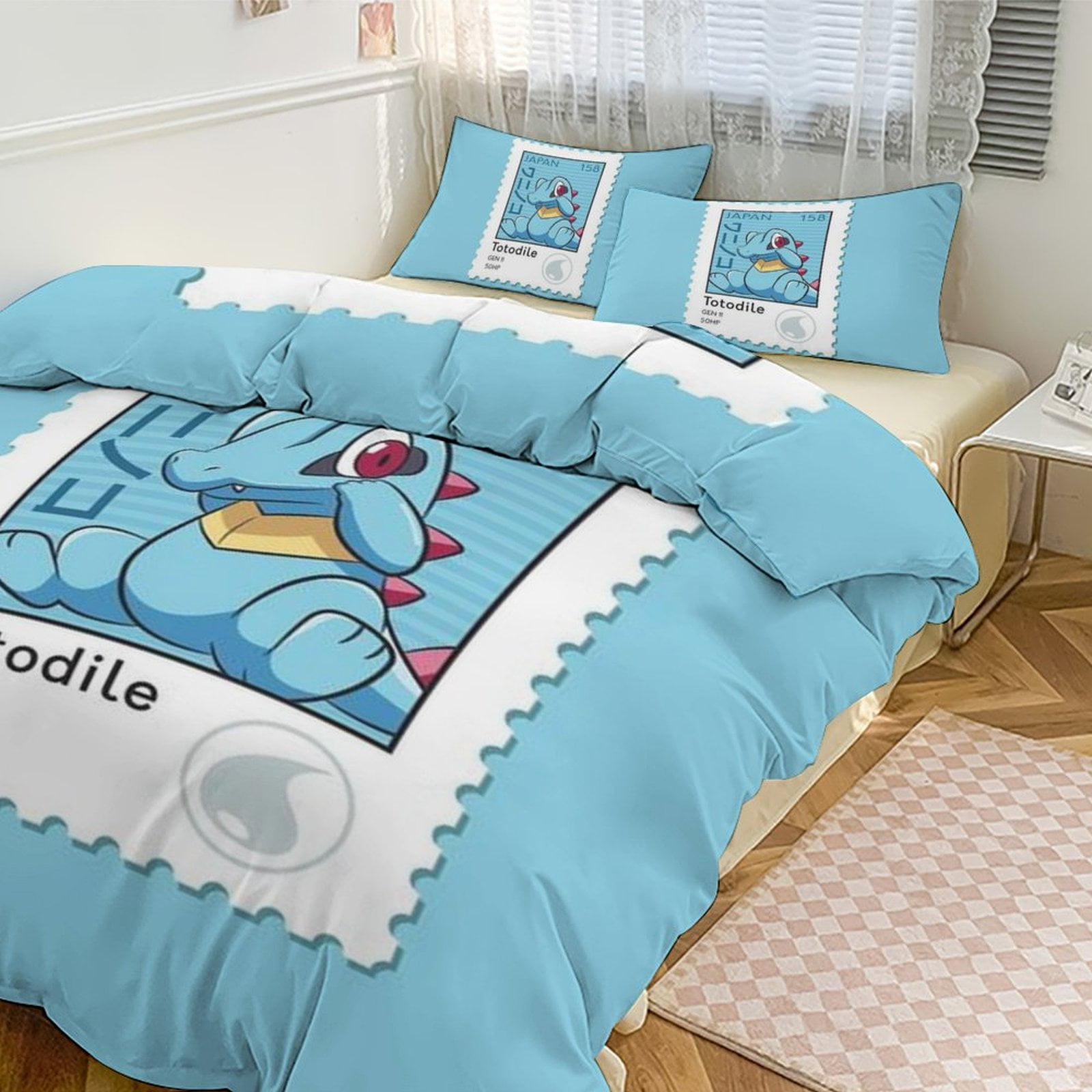 Pokemon Bedding Set Anime Three-piece for Boys Girls Teens Twin ...
